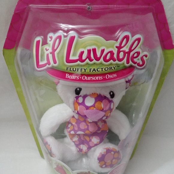 Lil Luvables | Toys | Lil Luvables Fluffy Factory Bears Pattern Motif ...